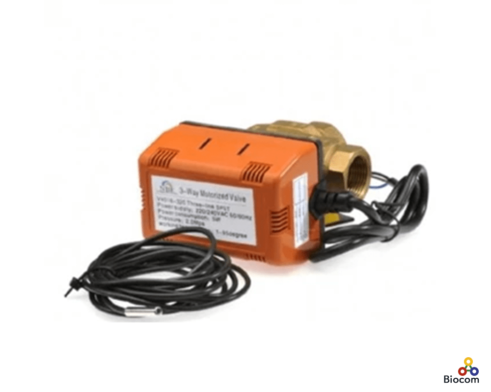 2-vejs motorventil med NTC temperaturføler